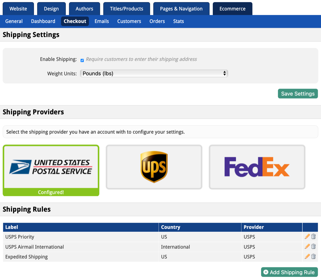 Ecommerce Shipping Options - Pub Site Help Ecommerce Shipping Options - Pub Site Help